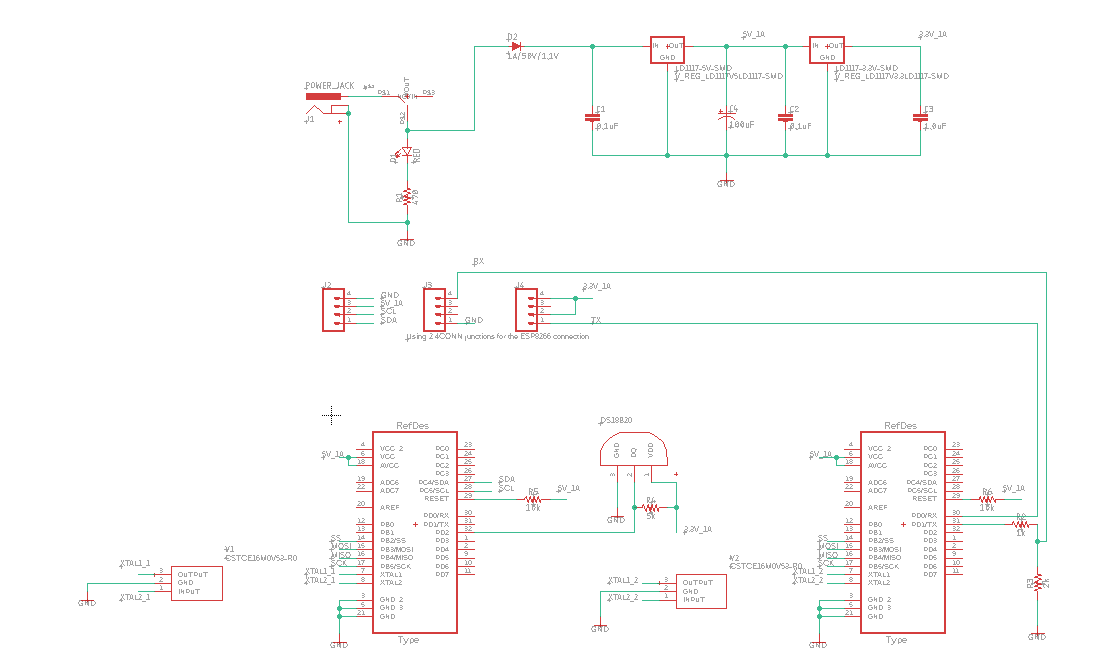 Figure 1 - Schematic of the board used in this project